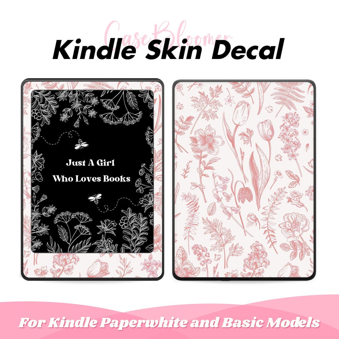 Pink Botanical Kindle Paperwhite 12th Skin Vinyl WRAP Amazon Kindle ...
