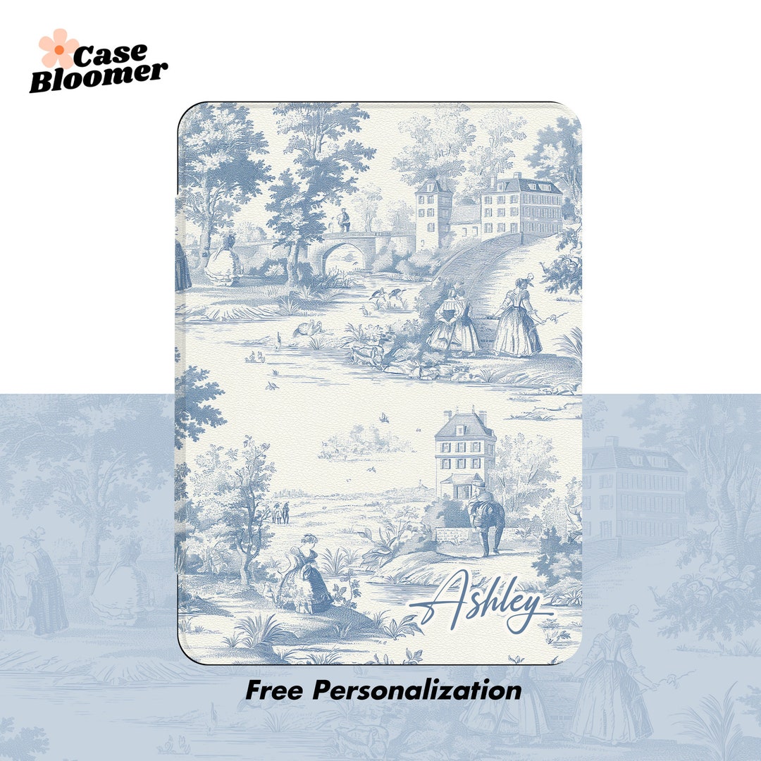 Toile De Jouy Custom Name Kindle Paperwhite Strap Case 2024 Paperwhite ...