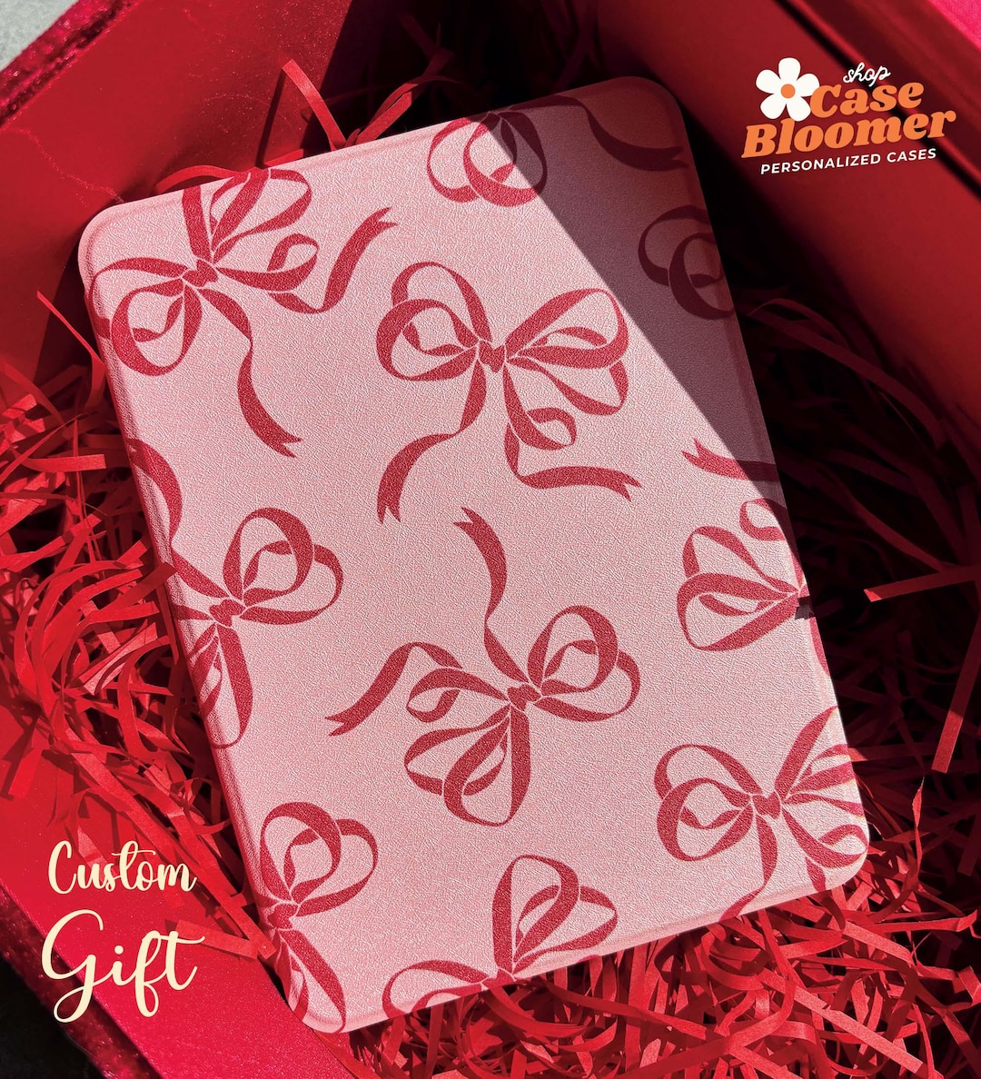 Custom Name Pink Ribbon Kindle 12th 2024 Case Paperwhite 11th 6.8 Case ...