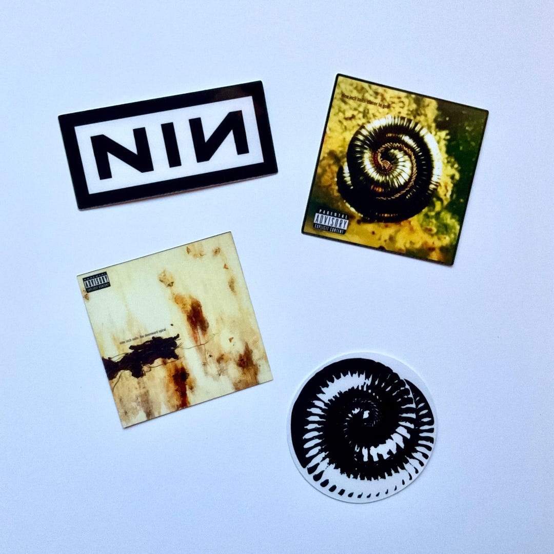 NIN Pretty Hate Machine Sticker Pack Vinyl Glossy Laminated Nine Inch ...
