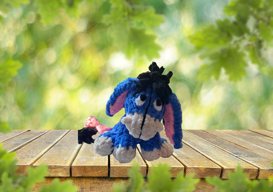 Handmade Finger-knitted Donkey Plush: Dominic the Donkey - Etsy
