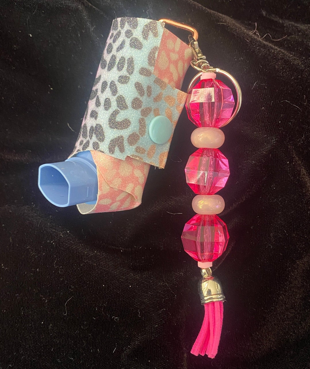 Pastel Rainbow Leopard 2 Inhaler Holder Keychain - Etsy