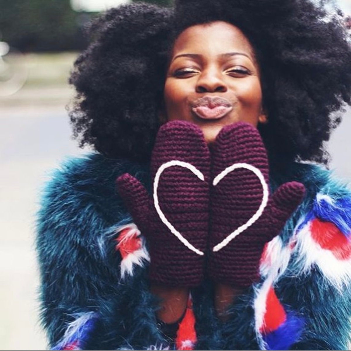 Handmade Women's Mittens on String With Love Heart - Etsy UK