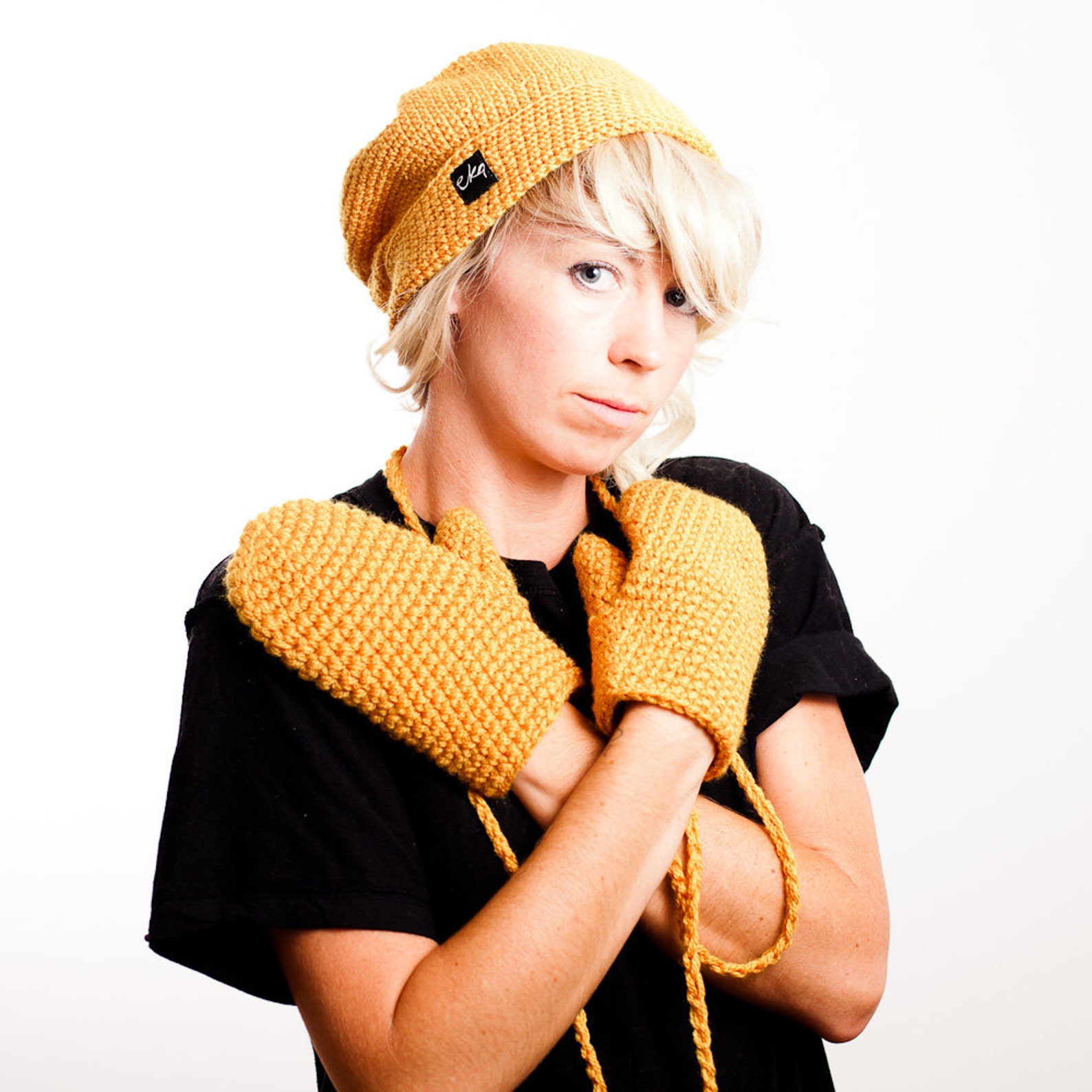 Chunky Mittens With String Through Sleeves Crochet - Etsy