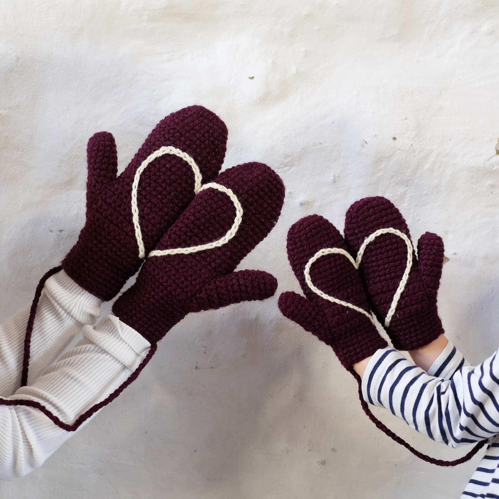 Mittens With Heart for Adult Baby and Child - Etsy