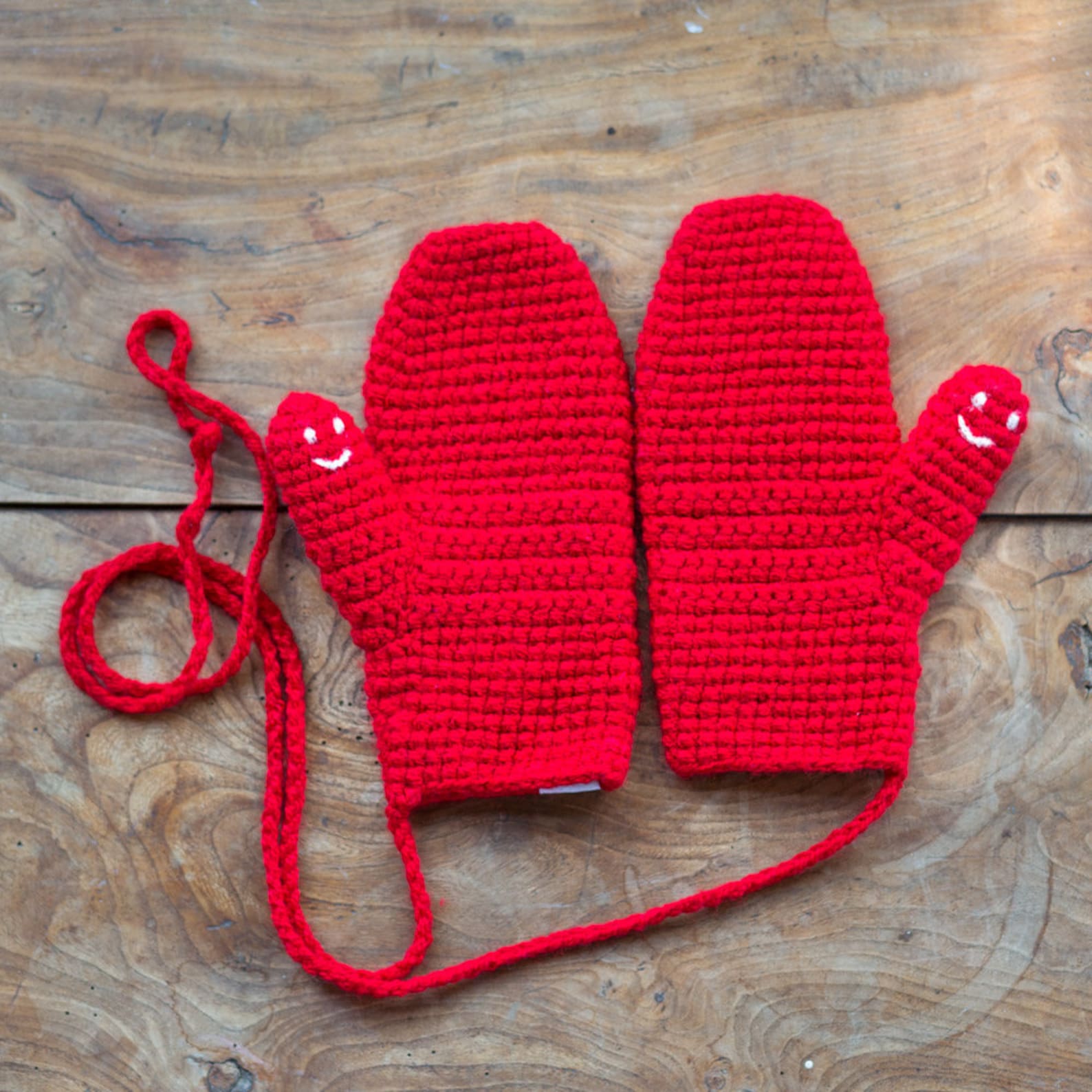 Mummy and Me Matching Mittens With Smiley Faces Handmade - Etsy