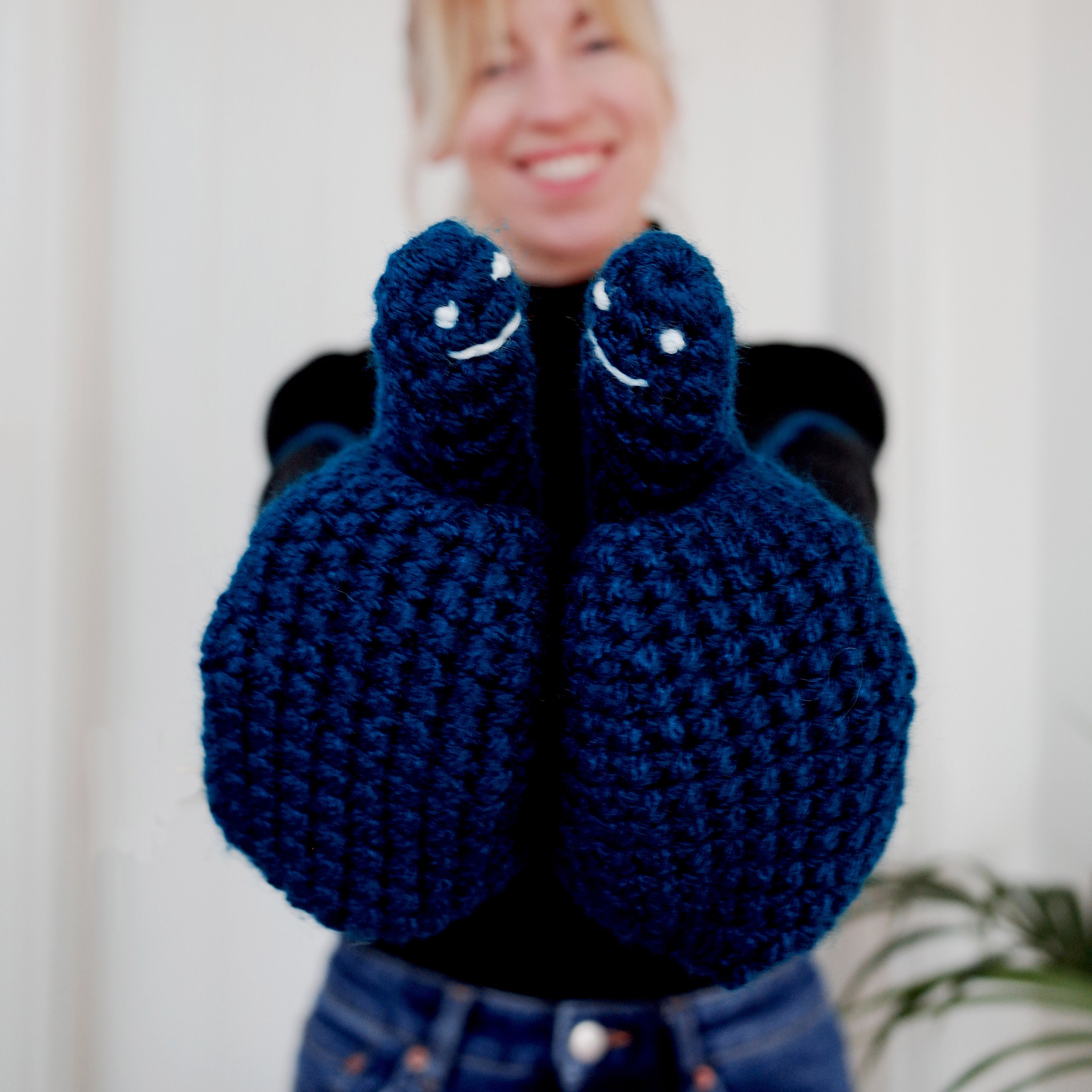 Adult Sized Hidden Smiley Face Mittens - Etsy