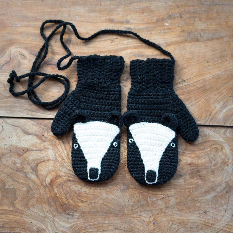 Animal Mittens With String Handmade Crochet for Children and Adults - Etsy