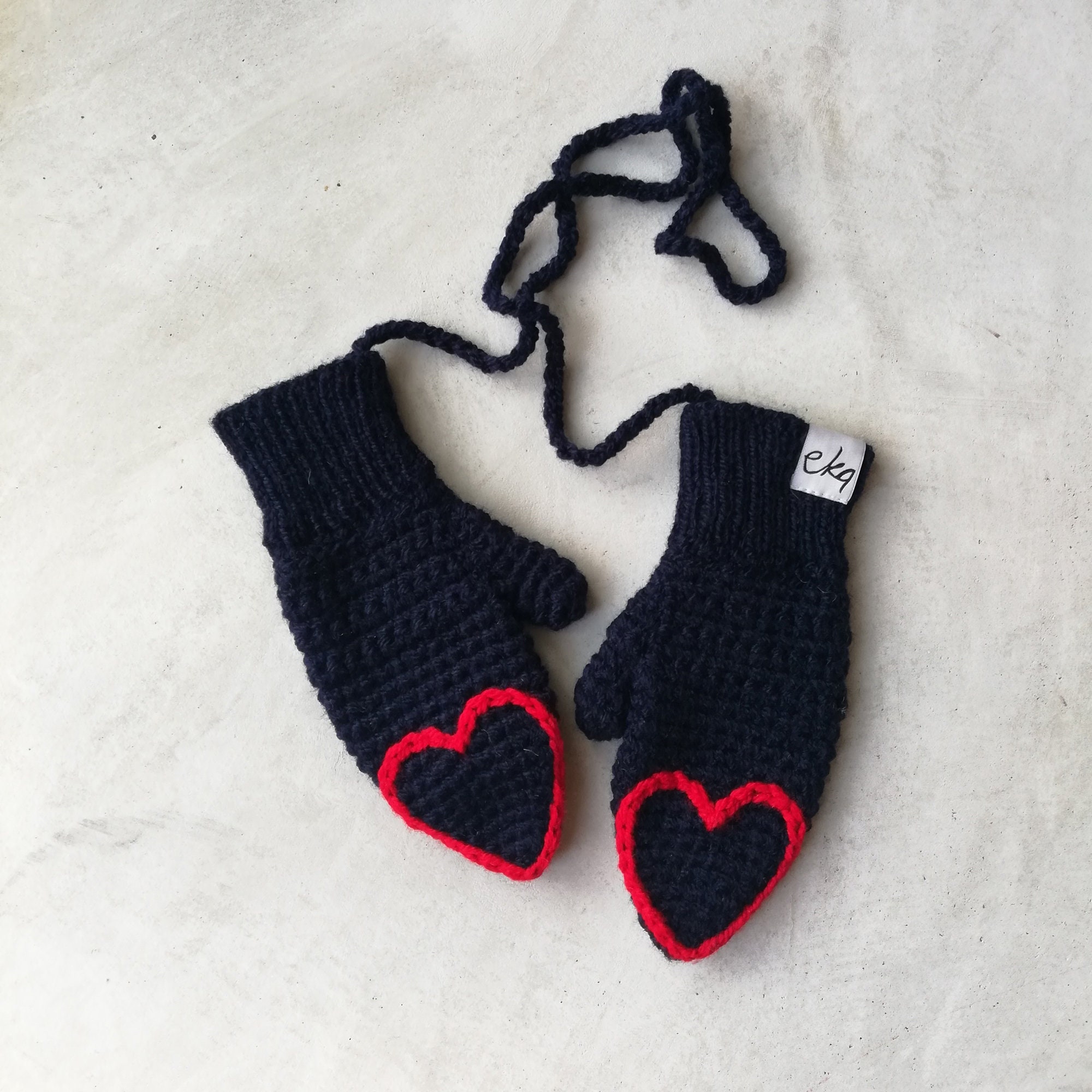 Baby and Child Mittens With Hearts on Fingertips - Etsy