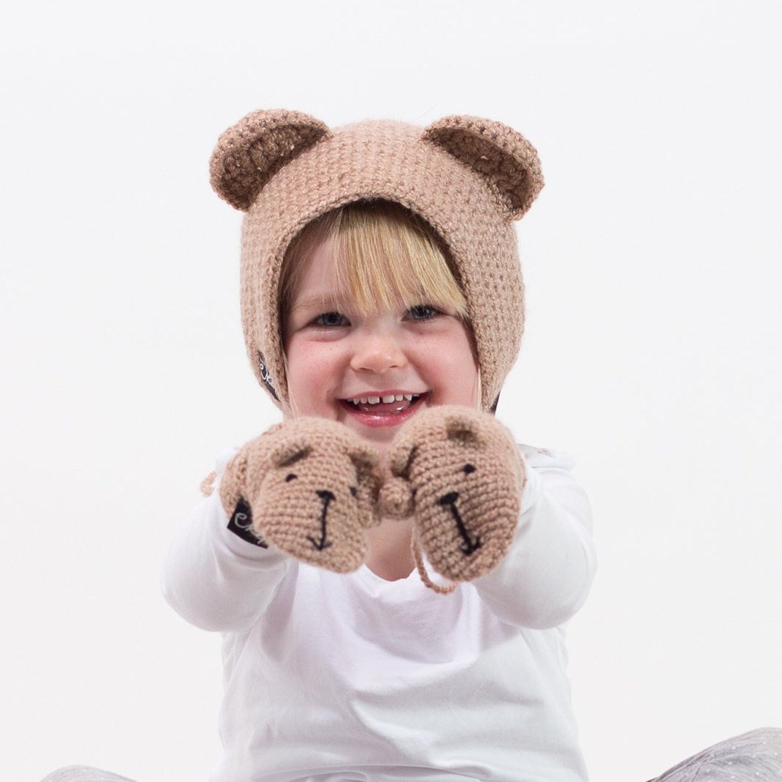 Animal Mittens With String Handmade Crochet for Children and Adults - Etsy