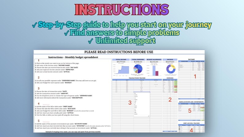 2026 Budget Planner Spreadsheet for Google Sheets Monthly Budgeting ...