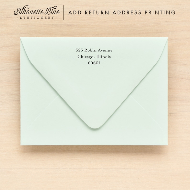 Envelope Return Address Printing | Etsy