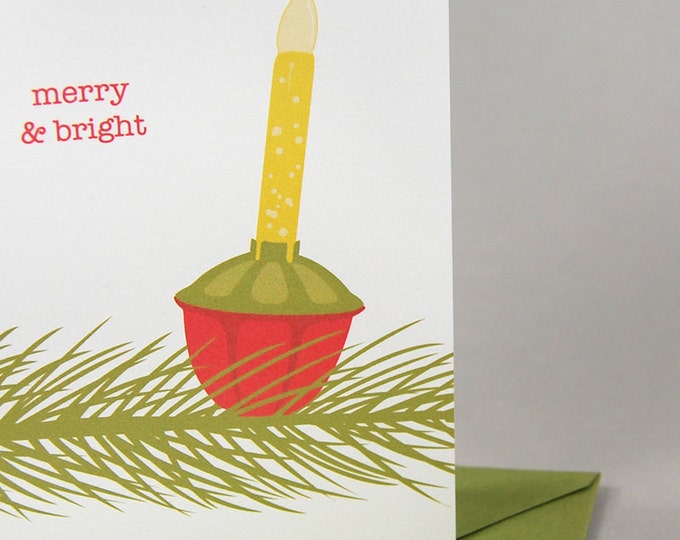 Christmas Card Bubble Light Holiday Card Set of 12 - Etsy