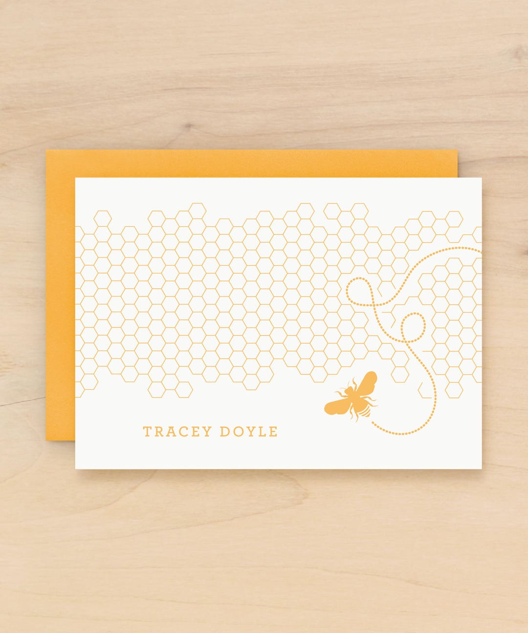 Personalized Notecard Set | Honeycomb Bee Personalized Stationery for ...