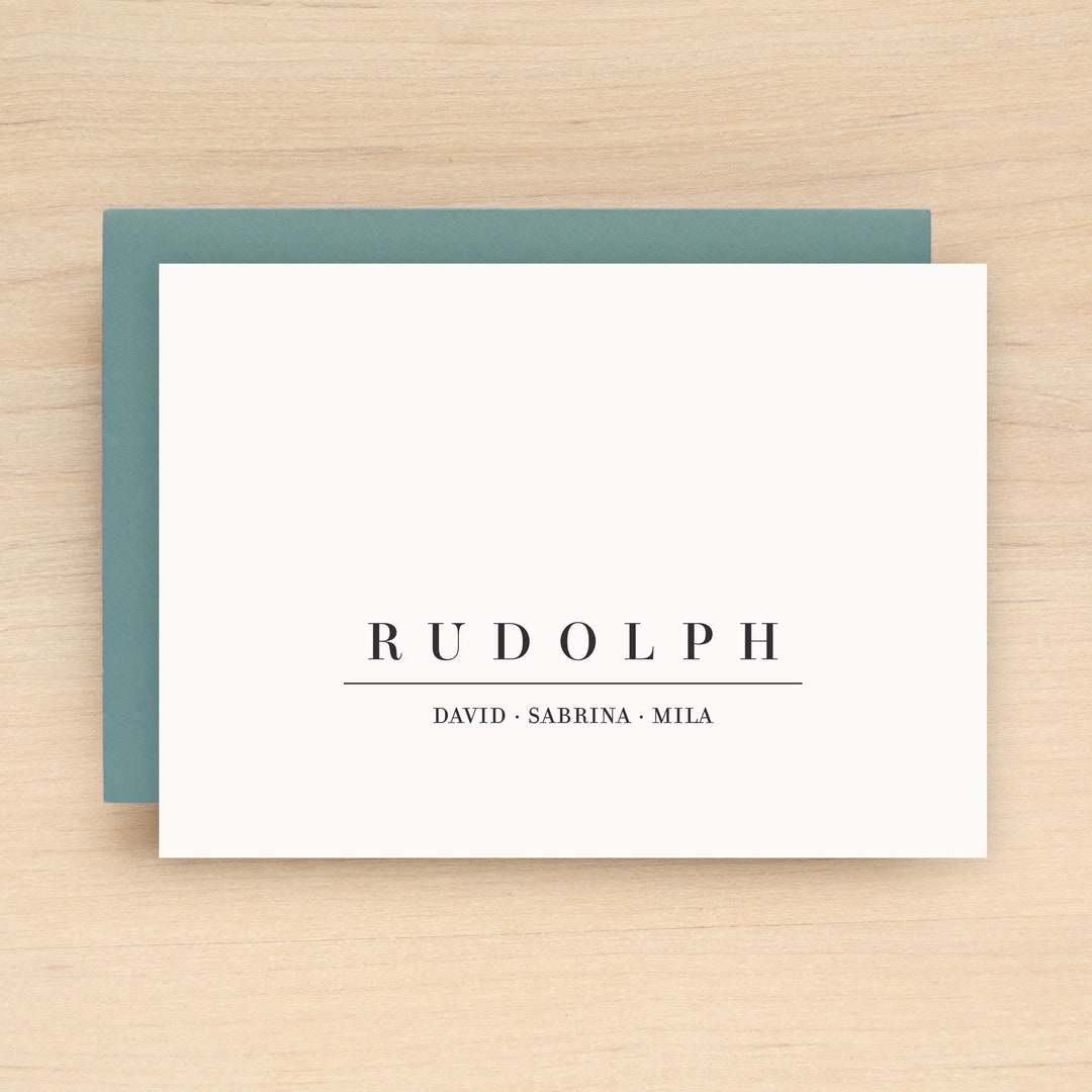 OPERA Personalized Family Stationery Set Custom Stationary - Etsy