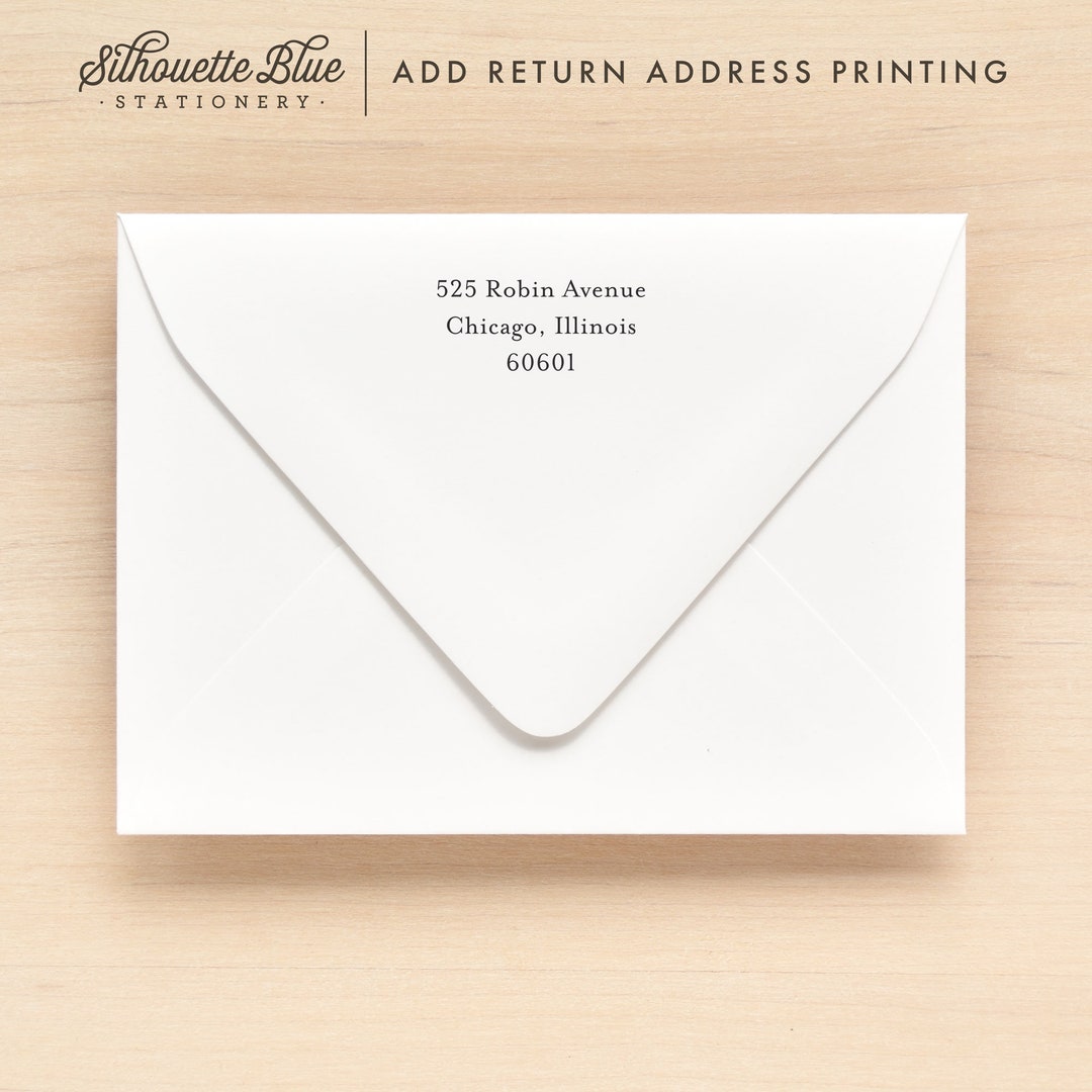 Envelope Return Address Printing - Etsy