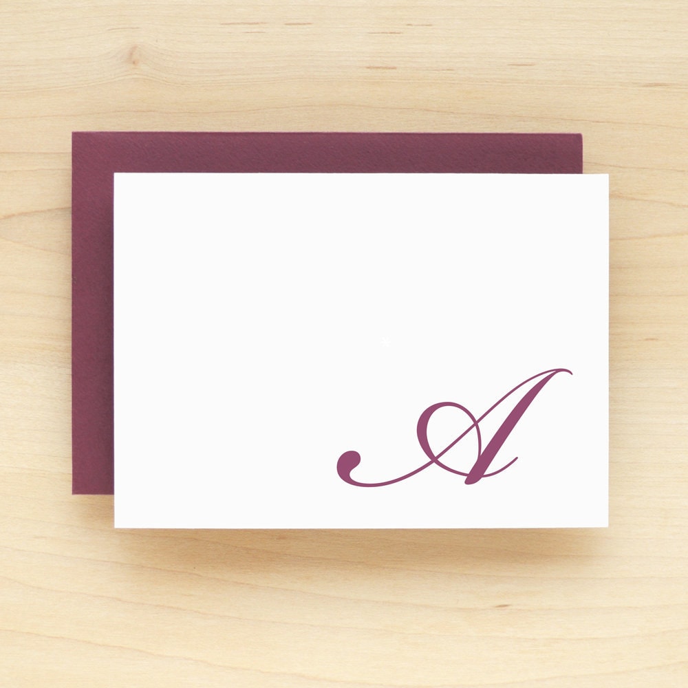 Monogram Stationary Set Personalized Monogram Stationery Set | Etsy