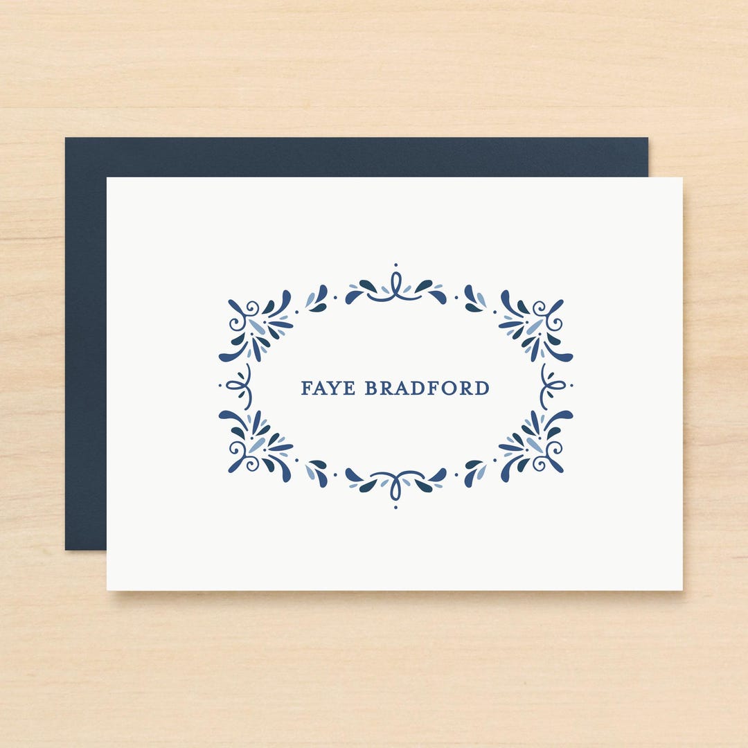 PORCELAIN Personalized Stationery Set - Elegant Custom Stationary for ...