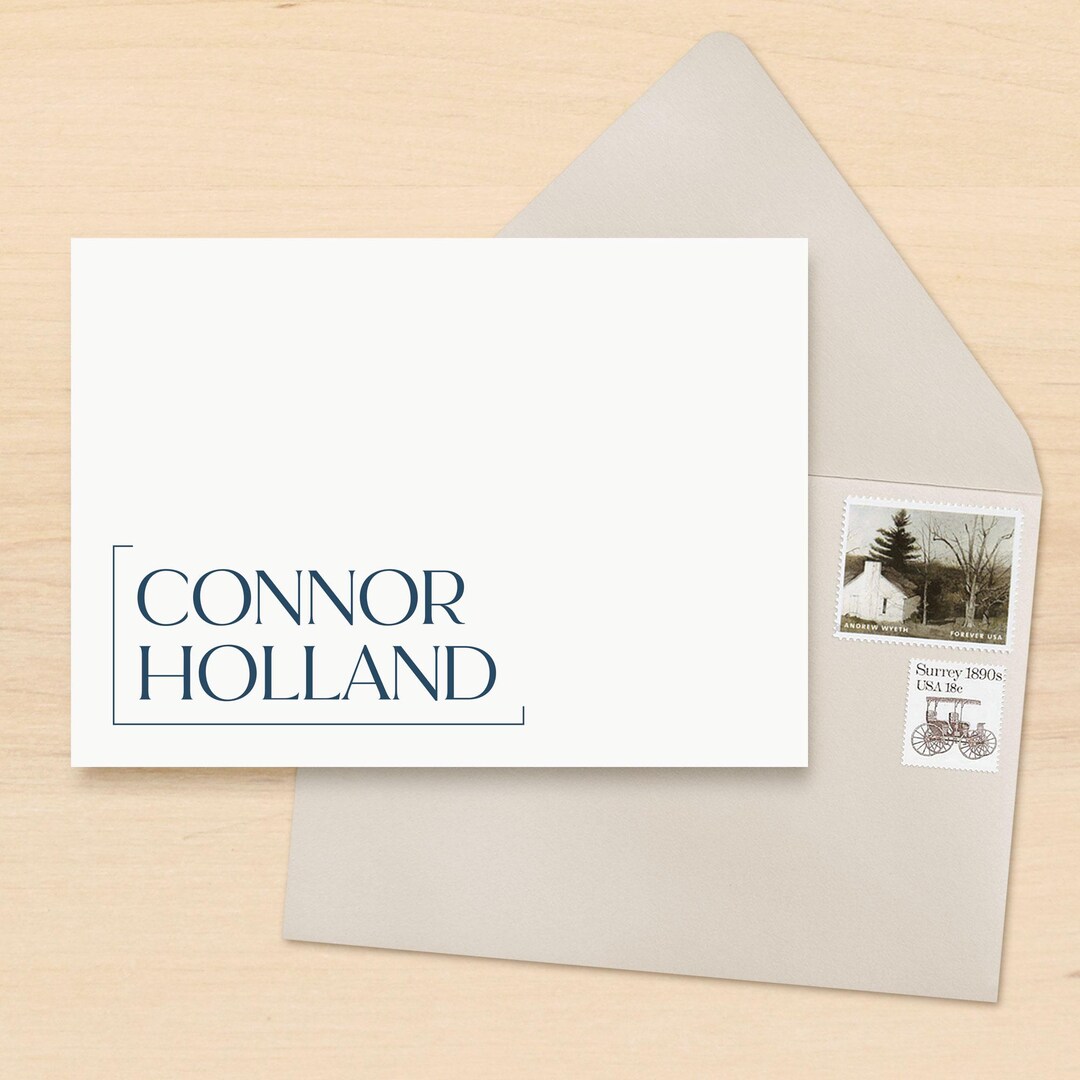 Simple, Modern, Minimal Custom Stationary. Masculine Stationery ...