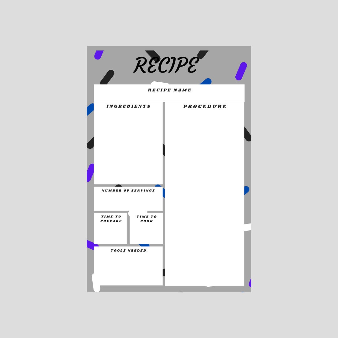 Recipe Ebook Templaterecipe Book Templatecanva Templatecook Book Templateeditable Cookbook