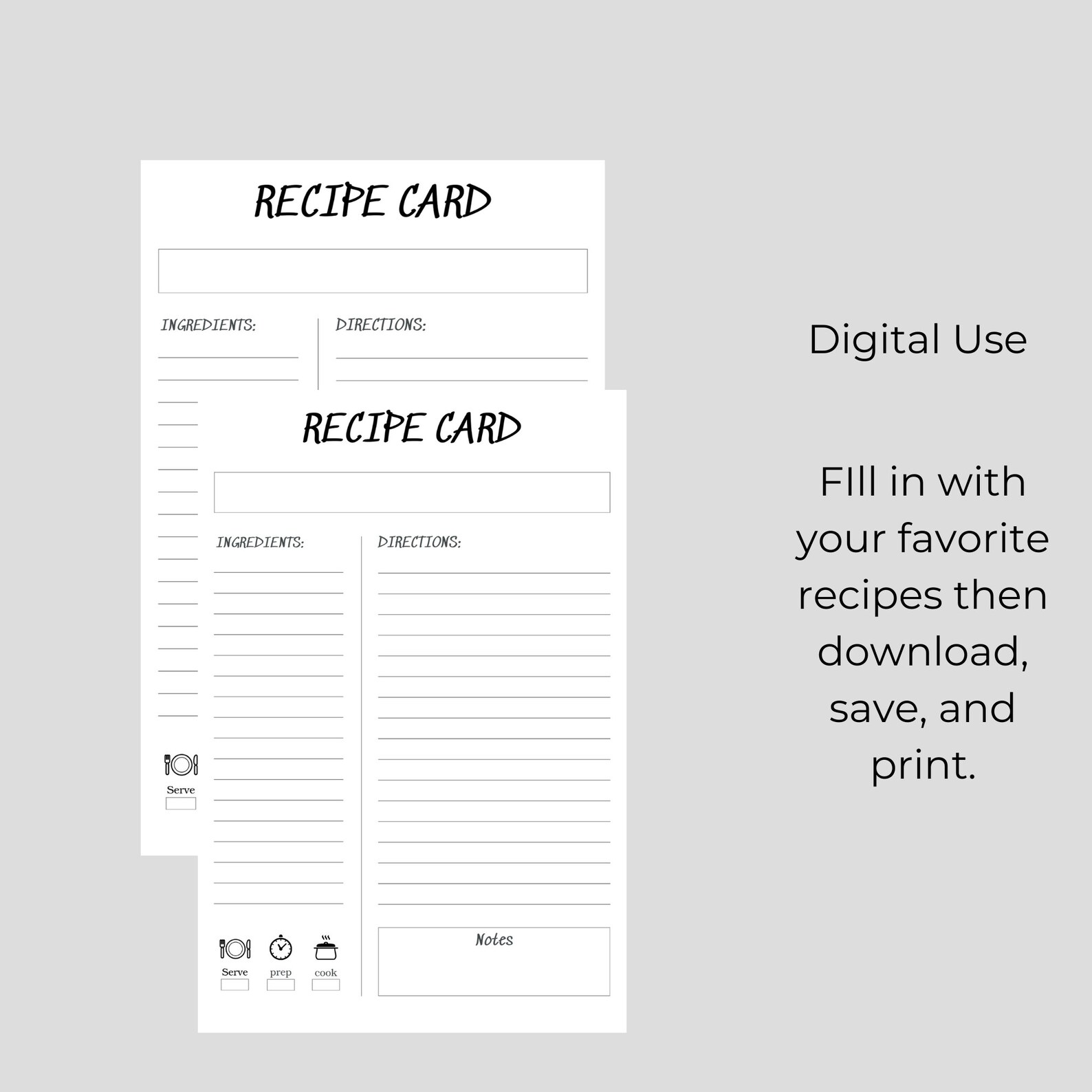 Cookbook Template/editable Cookbook Template/family Recipes Cook Book ...