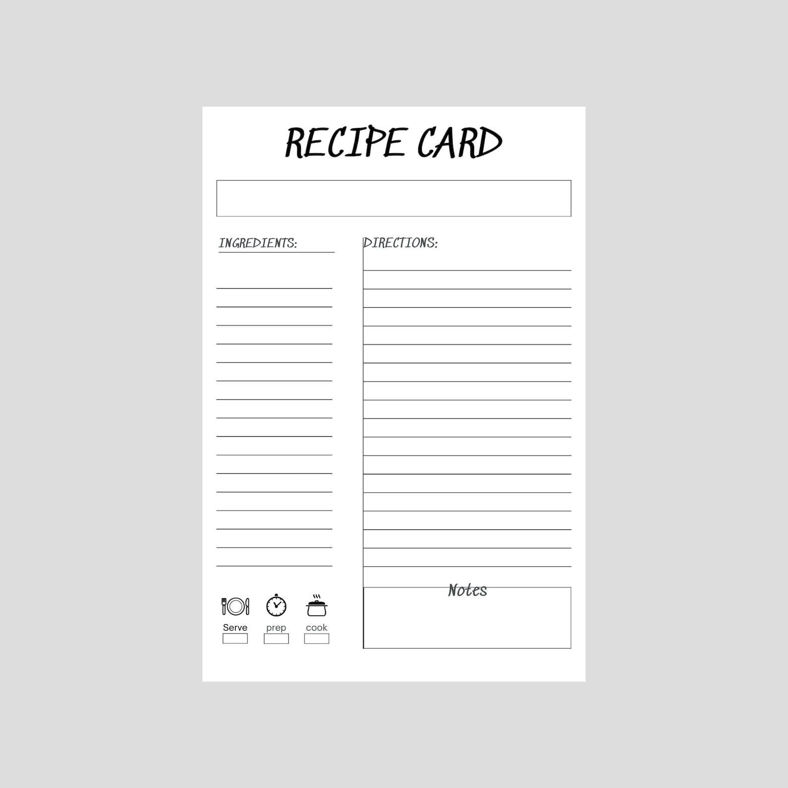 Cookbook Template/editable Cookbook Template/family Recipes Cook Book ...