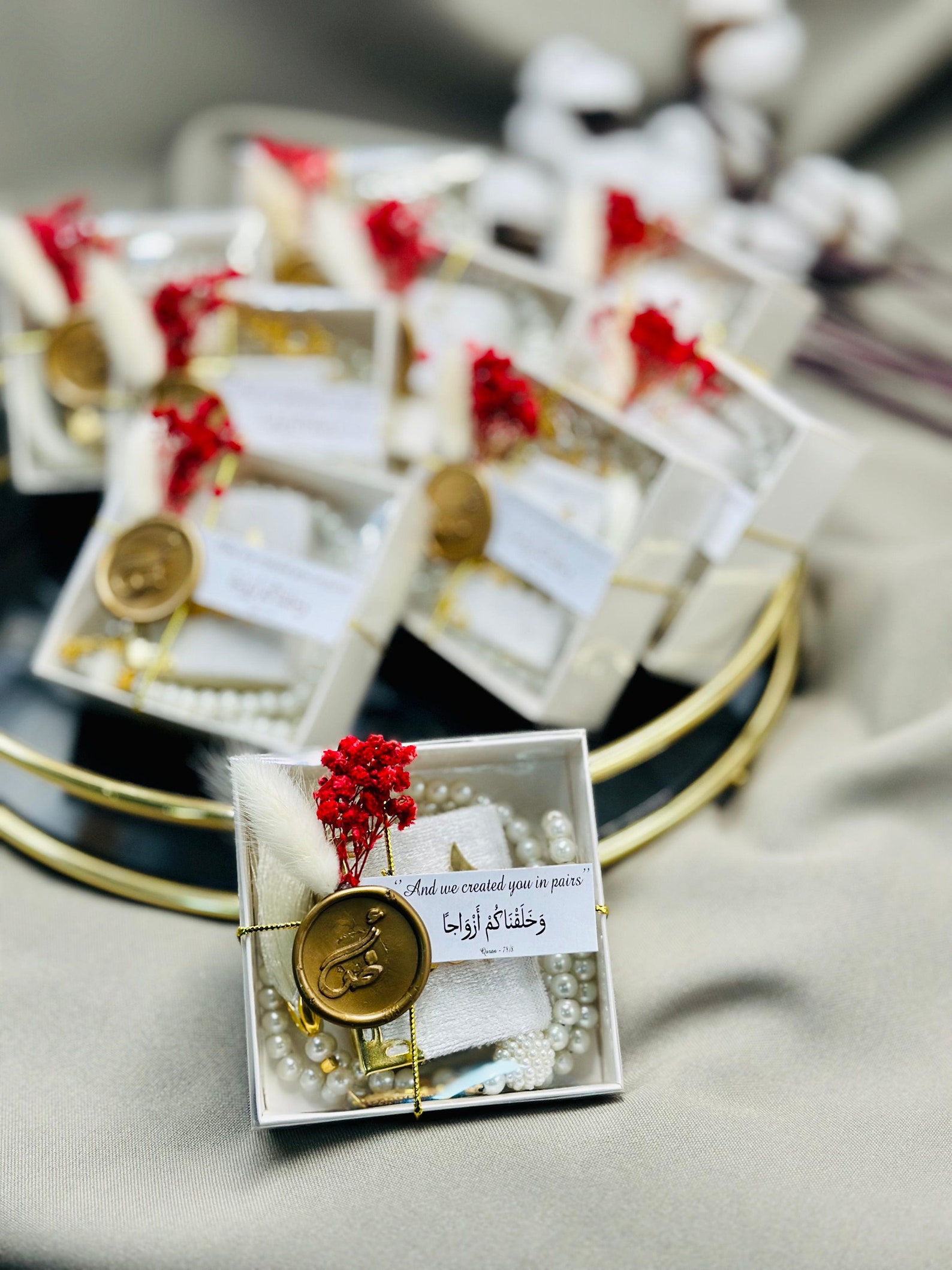 Luxury Custom Mini Quran Favor, Arabic Velvet Quran, Islamic Wedding ...