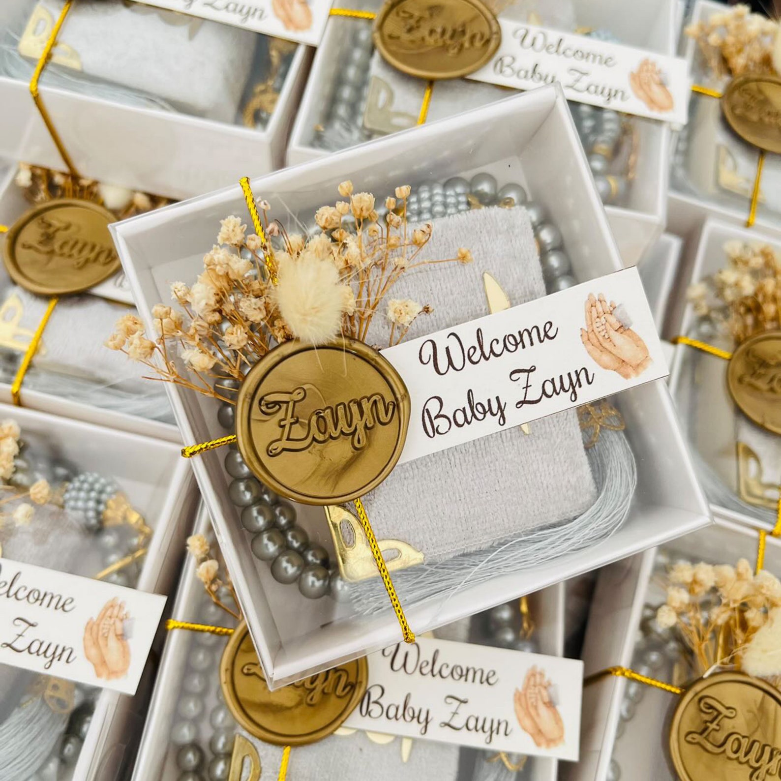 Personalized Velvet Mini Quran & Tasbeeh Set ,islamic Baby Shower ...