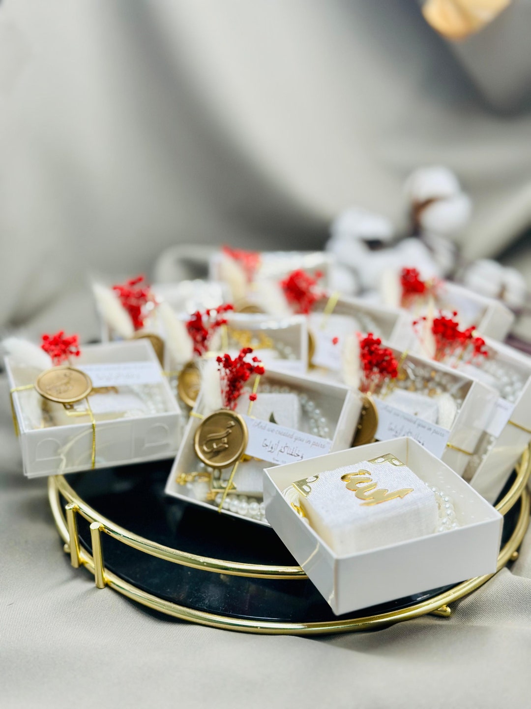 Luxury Custom Mini Quran Favor, Arabic Velvet Quran, Islamic Wedding ...