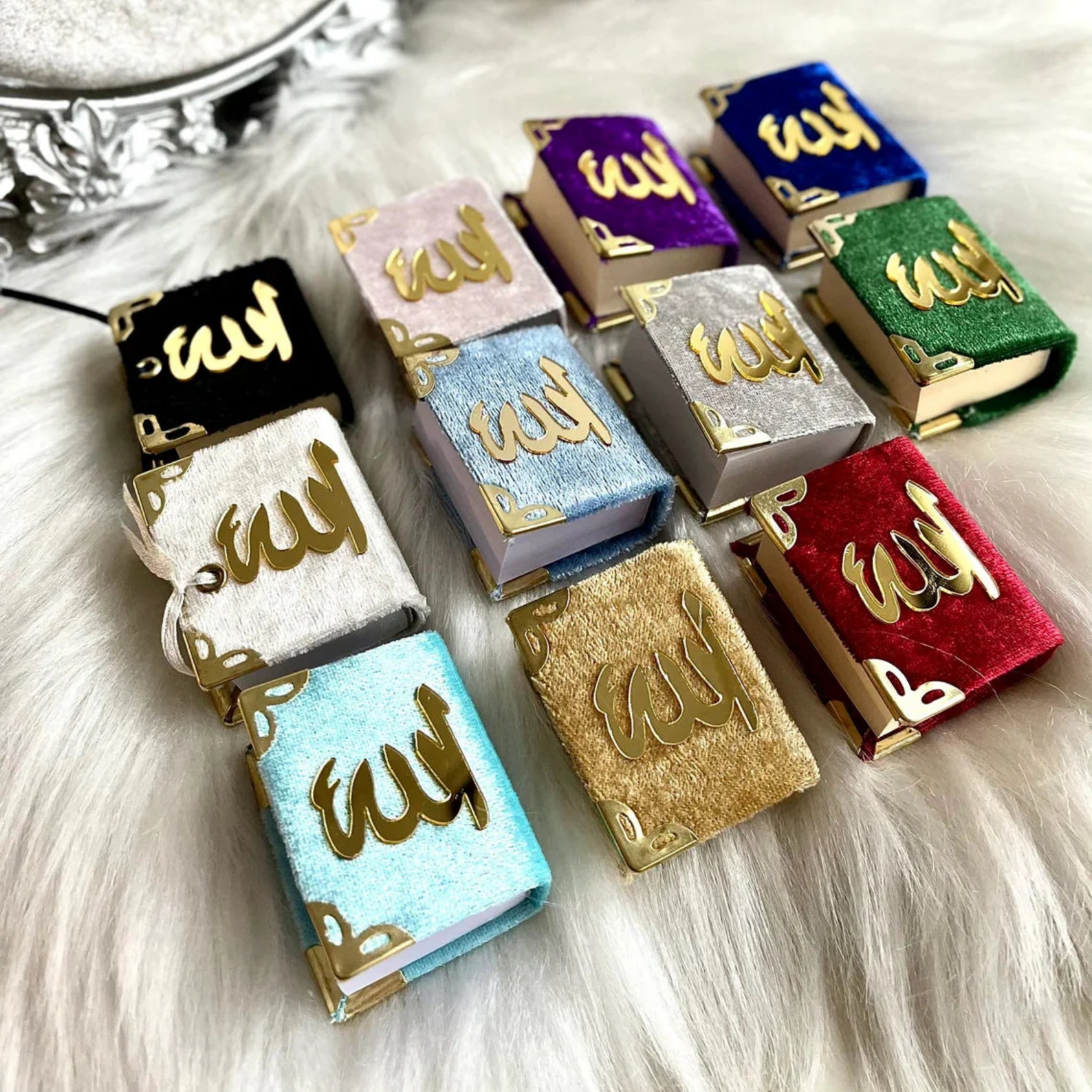 Personalized Velvet Mini Quran & Tasbeeh Set ,islamic Baby Shower ...