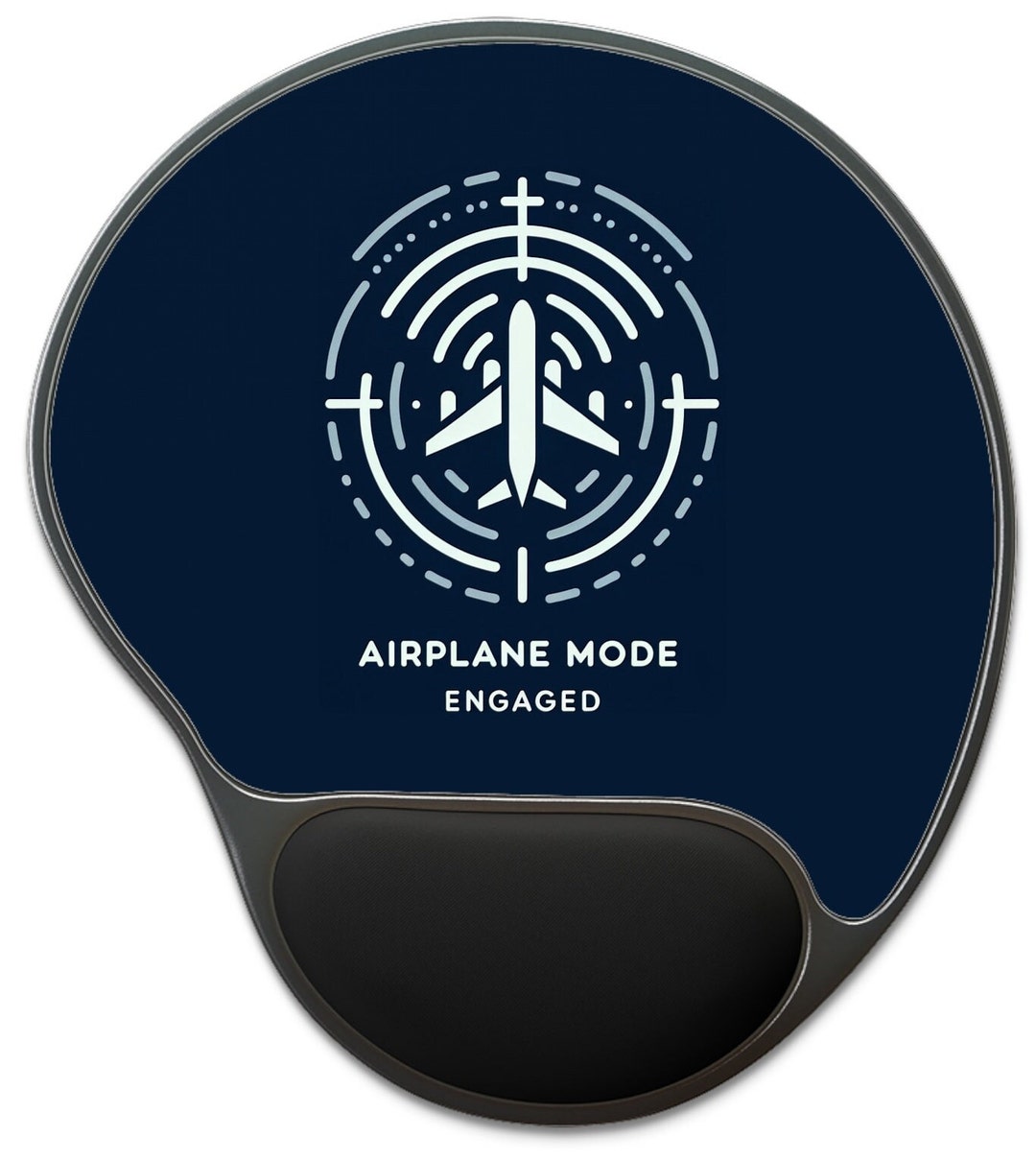 Airplane Mode Engaged Ergonomic Wrist Rest Mouse Pad Memory Foam ...