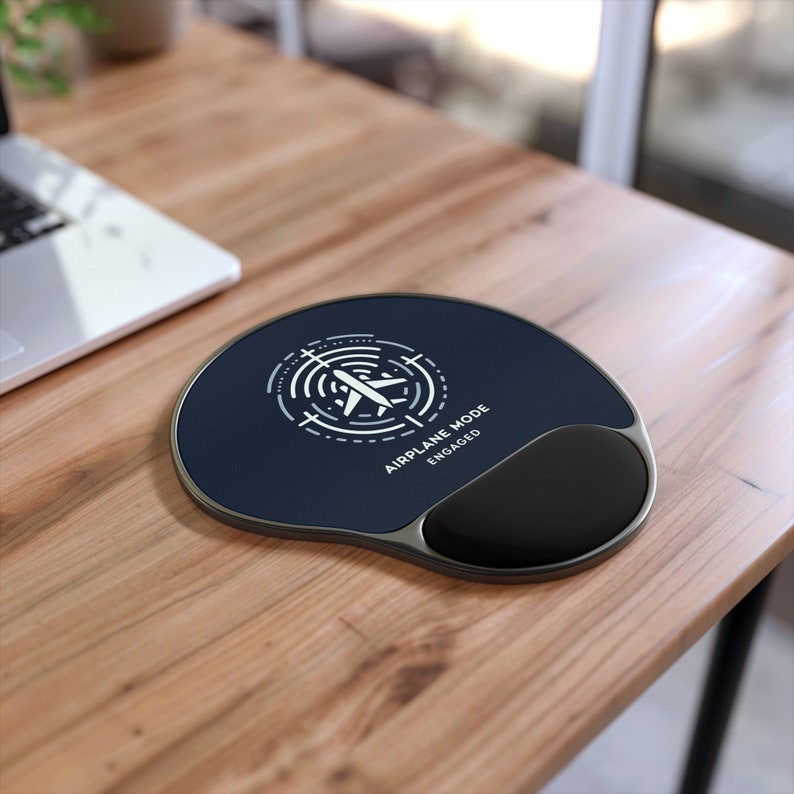 Airplane Mode Engaged Ergonomic Wrist Rest Mouse Pad Memory Foam ...