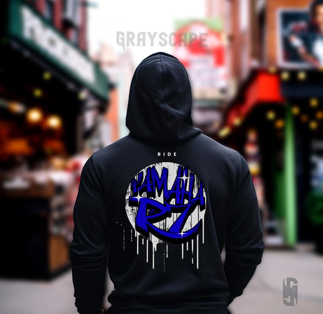 Yamaha R7 Back Print Graphic Unisex Motorcycle Rider Hoodie Apparel ...