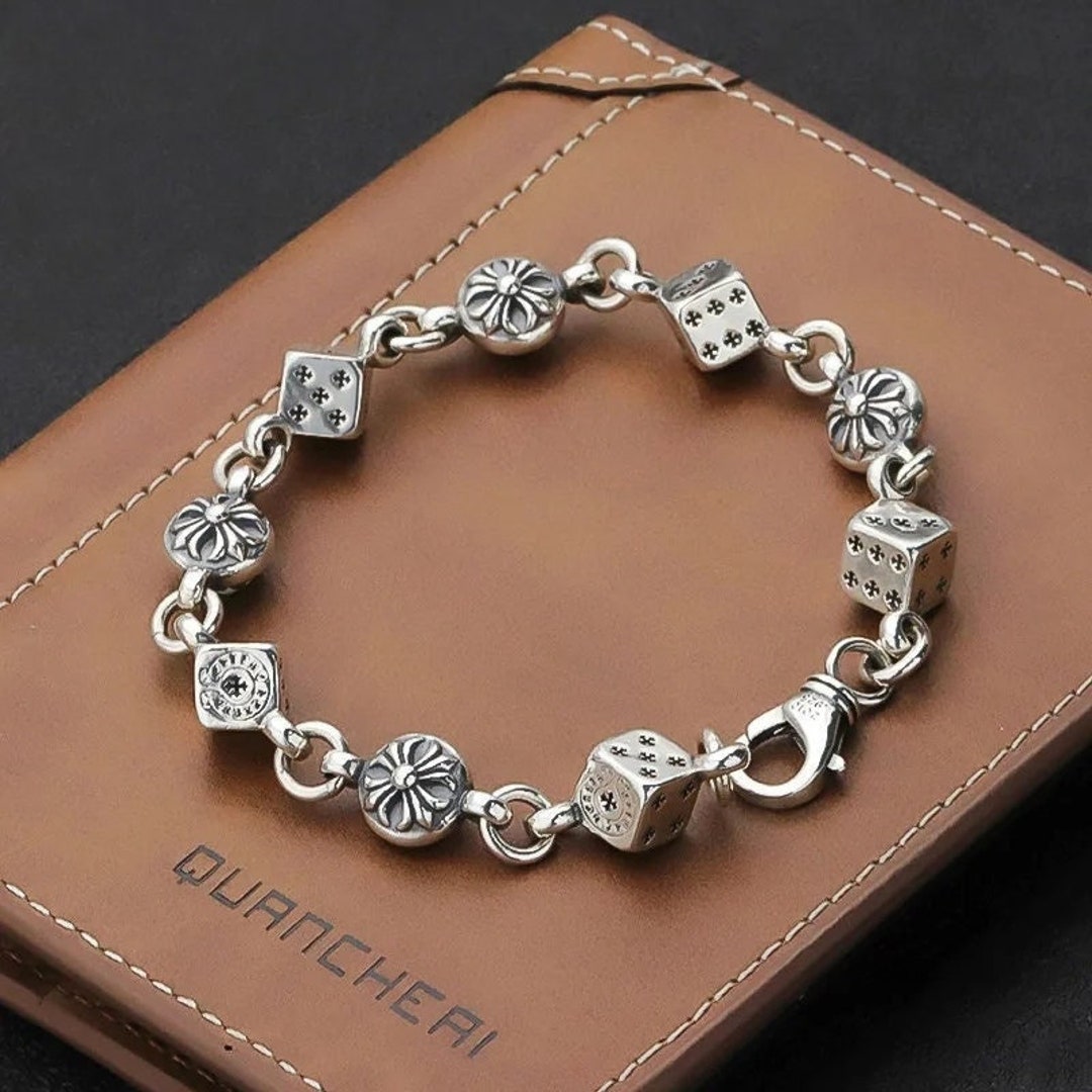 CH Style Y2K Dice Bracelet Chrome Hearts Style Punk Style Length 22 CM ...