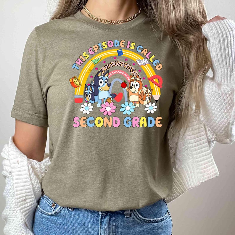 Bluey & Bingo Back to School Tee – Custom Grade Shirt - Etsy