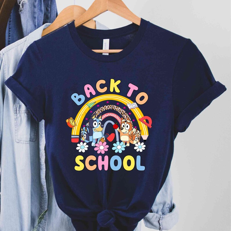 Bluey & Bingo Back to School Tee – Custom Grade Shirt - Etsy