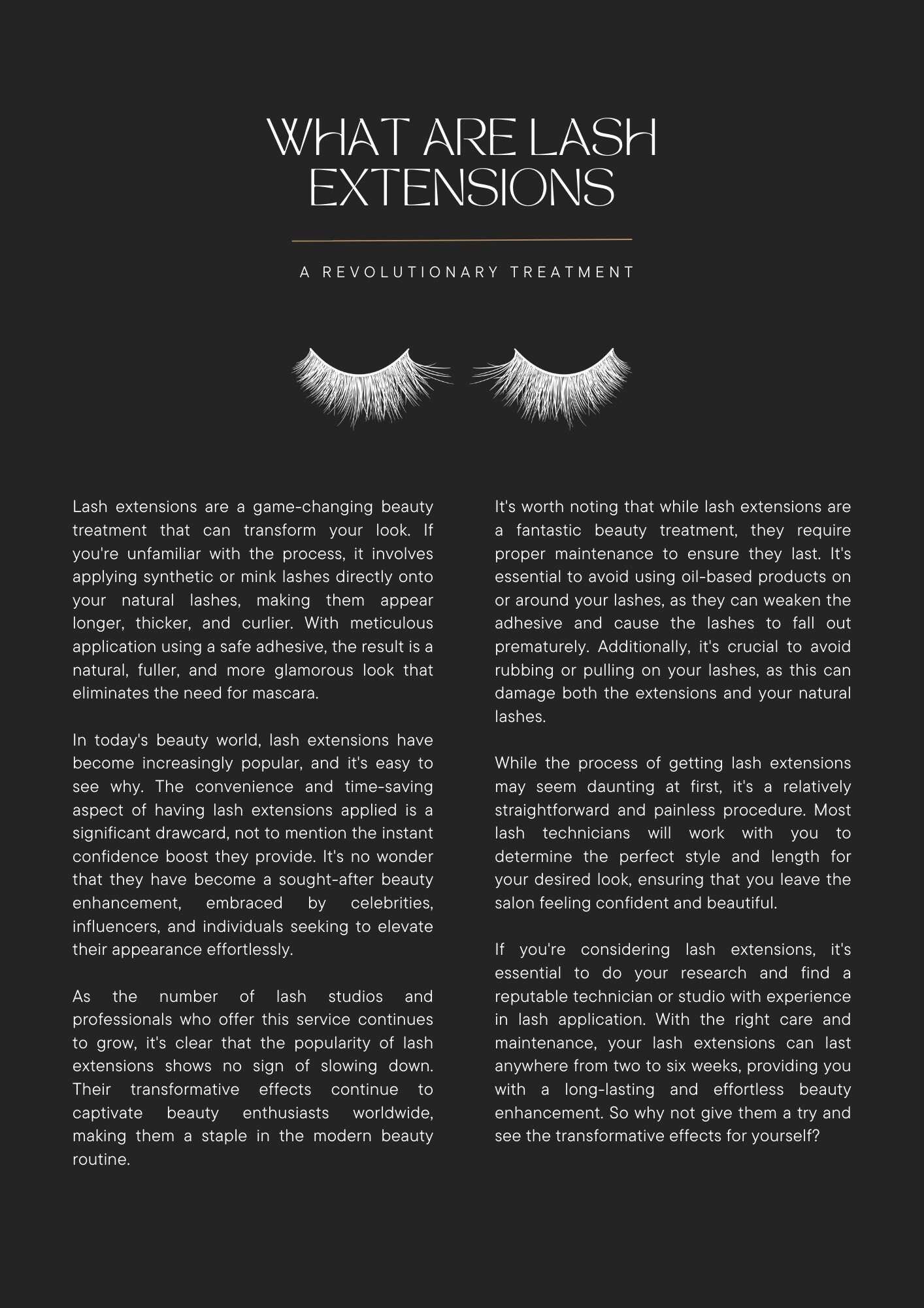 Lash Training Manual | Classic Hybrid Volume Training | Eyelash ...