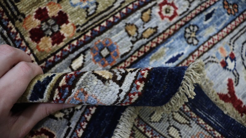 12x15 Ft Arabesque Bidjar Large Area Rug, Blue Persian Hand Knotted ...