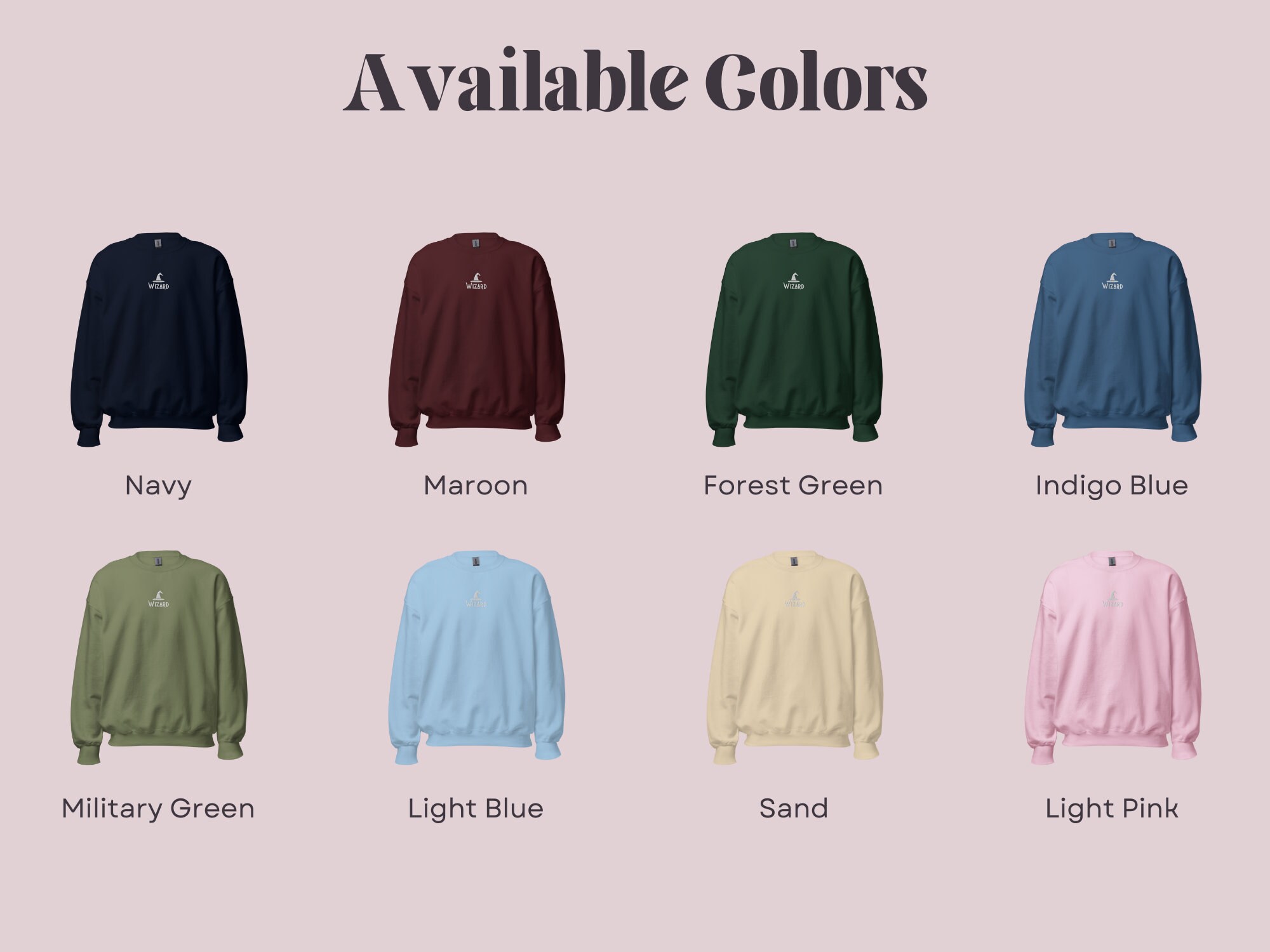 Embroidered Dnd Wizard Class Crewneck Sweater, Dnd Sweater, Dungeons ...