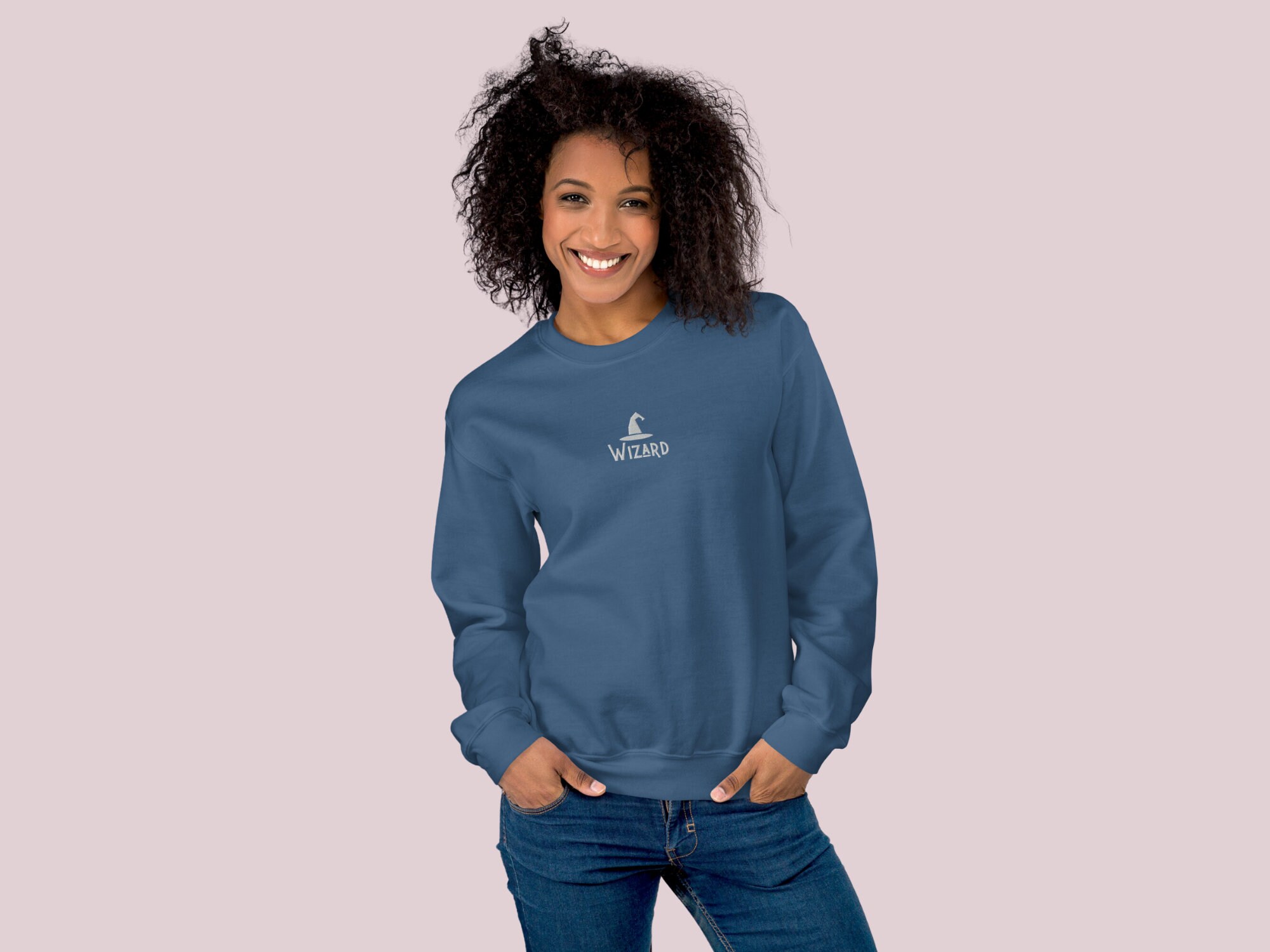 Embroidered Dnd Wizard Class Crewneck Sweater, Dnd Sweater, Dungeons ...