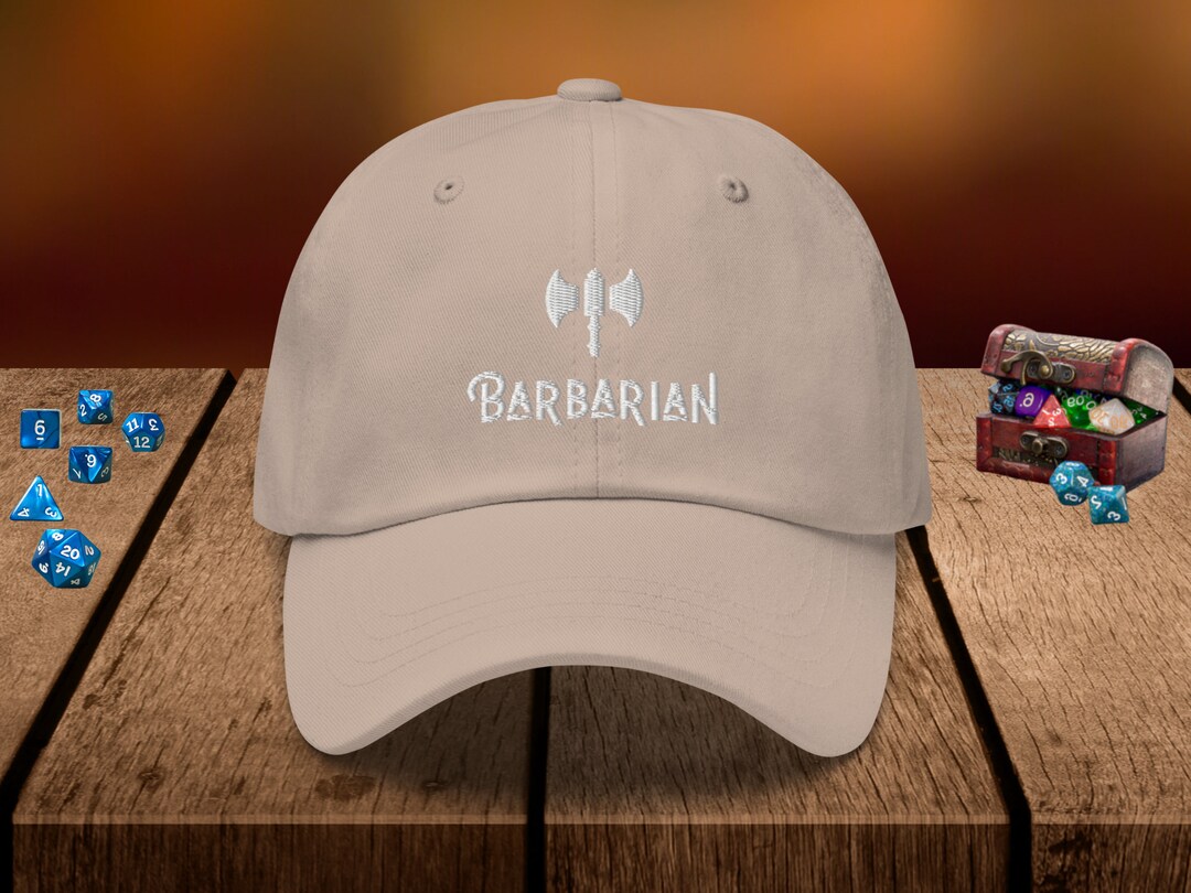 Embroidered D&D Barbarian Class Hat - Classic Dad Hat, Adjustable, Dnd ...