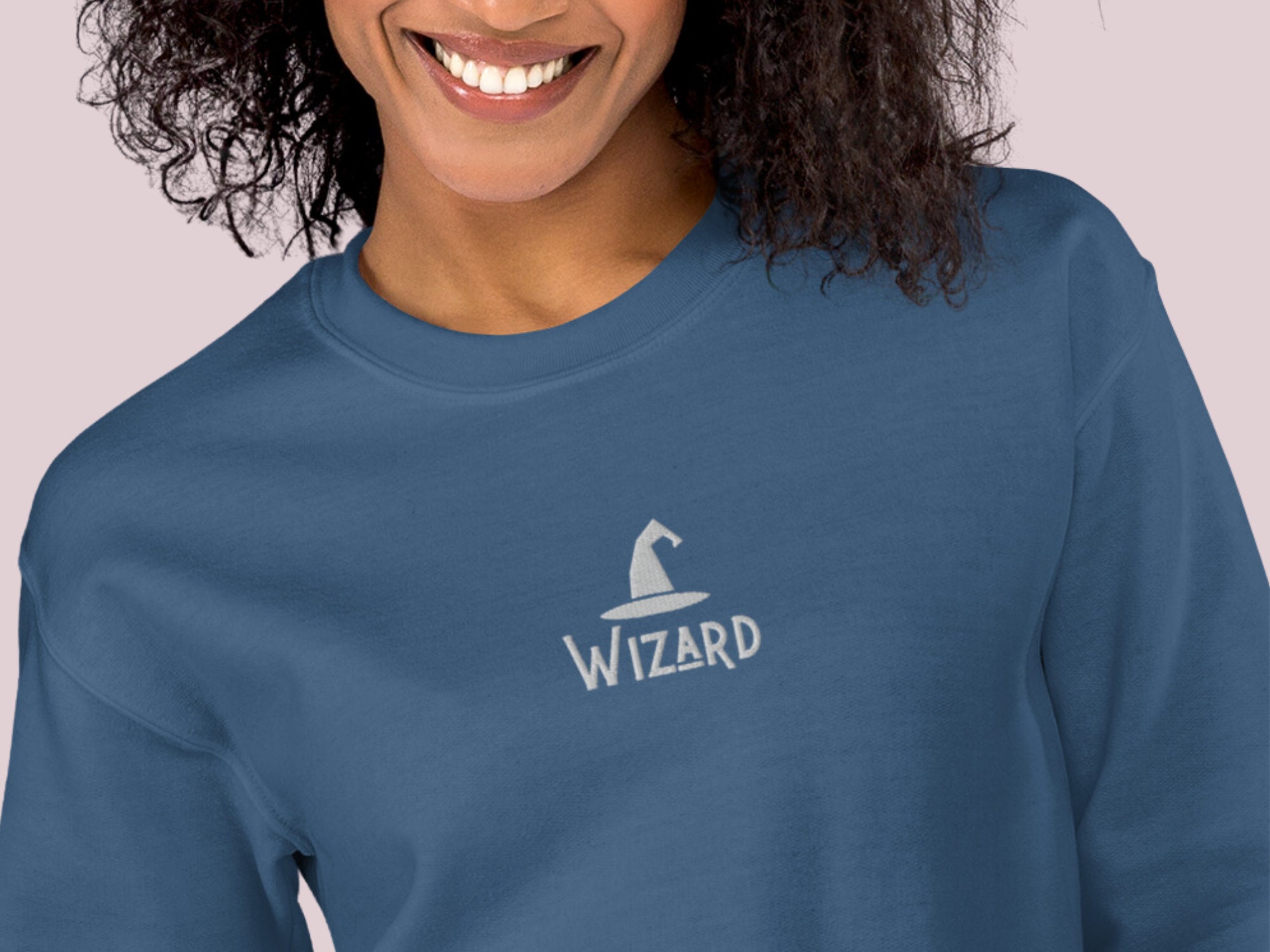 Embroidered Dnd Wizard Class Crewneck Sweater, Dnd Sweater, Dungeons ...