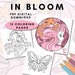 Digital Coloring Book Pages: in Bloom Floral-themed Hand-drawn ...