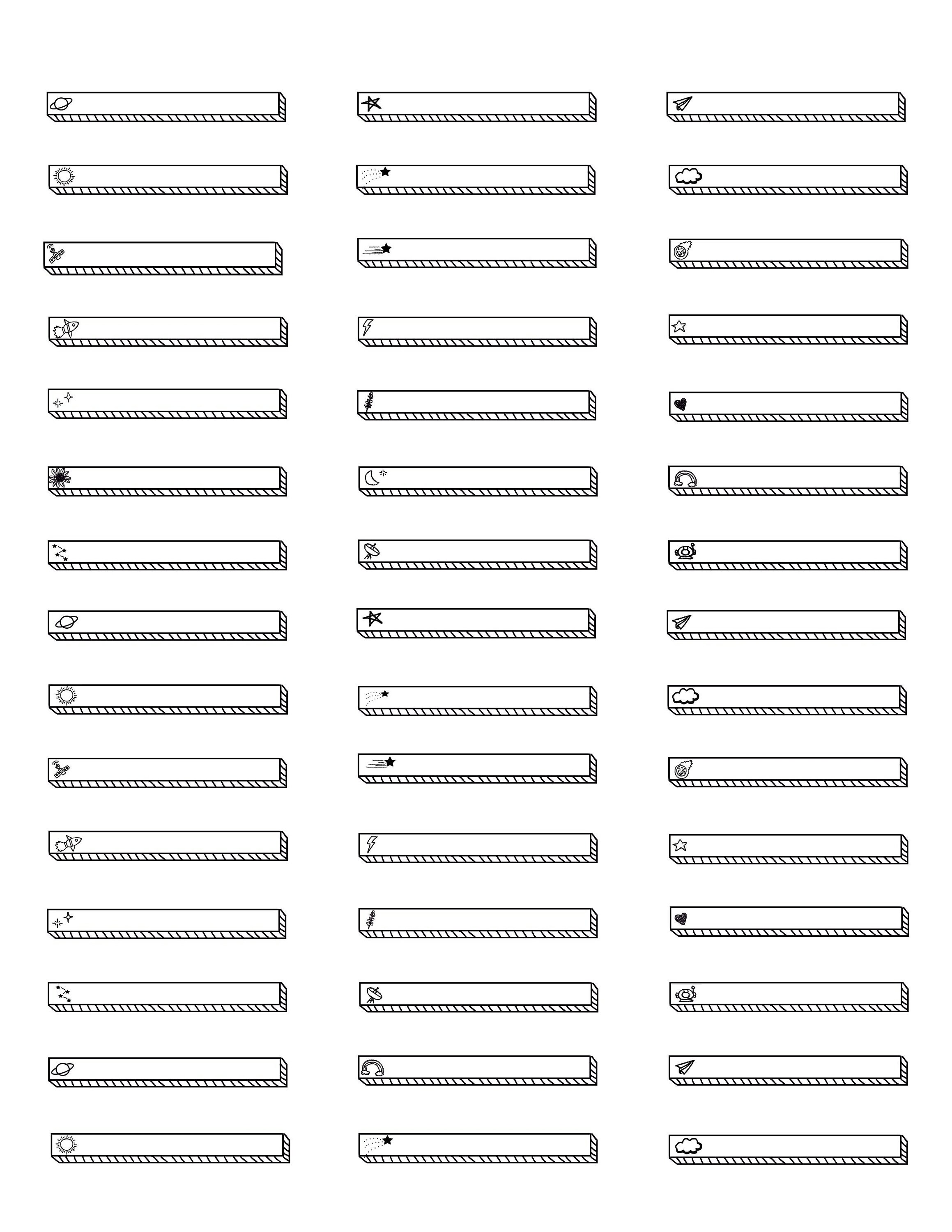 School Printable Labels, Minimalist, Simple and Practical, Ready to ...