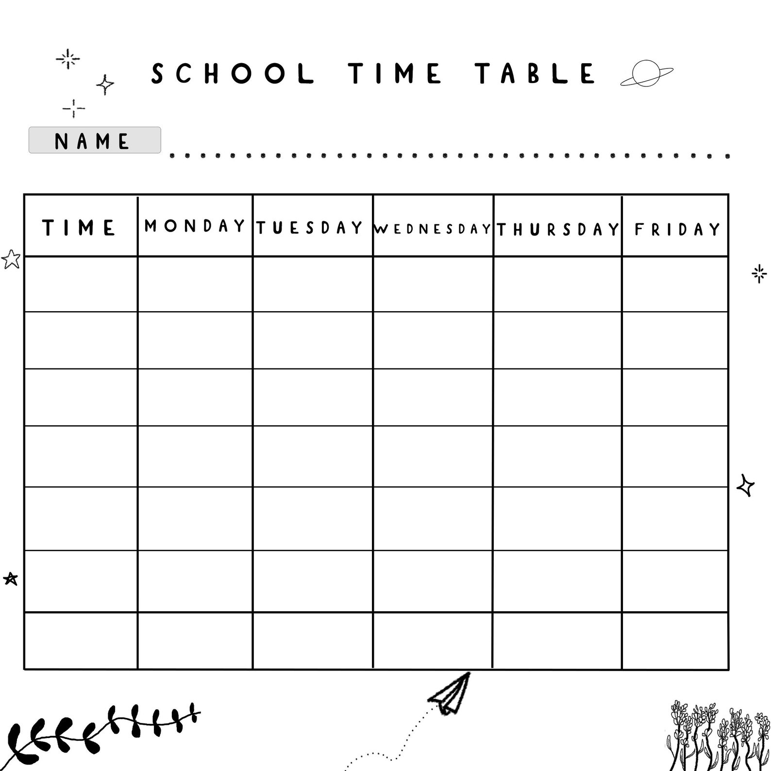 School Printable Labels, Minimalist, Simple and Practical, Ready to ...