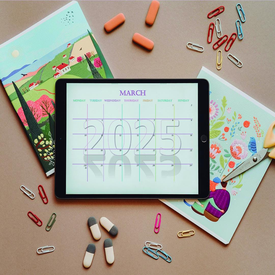 Practical 2025 Printable Calendar - Colorful and Minimalist - Monthly ...