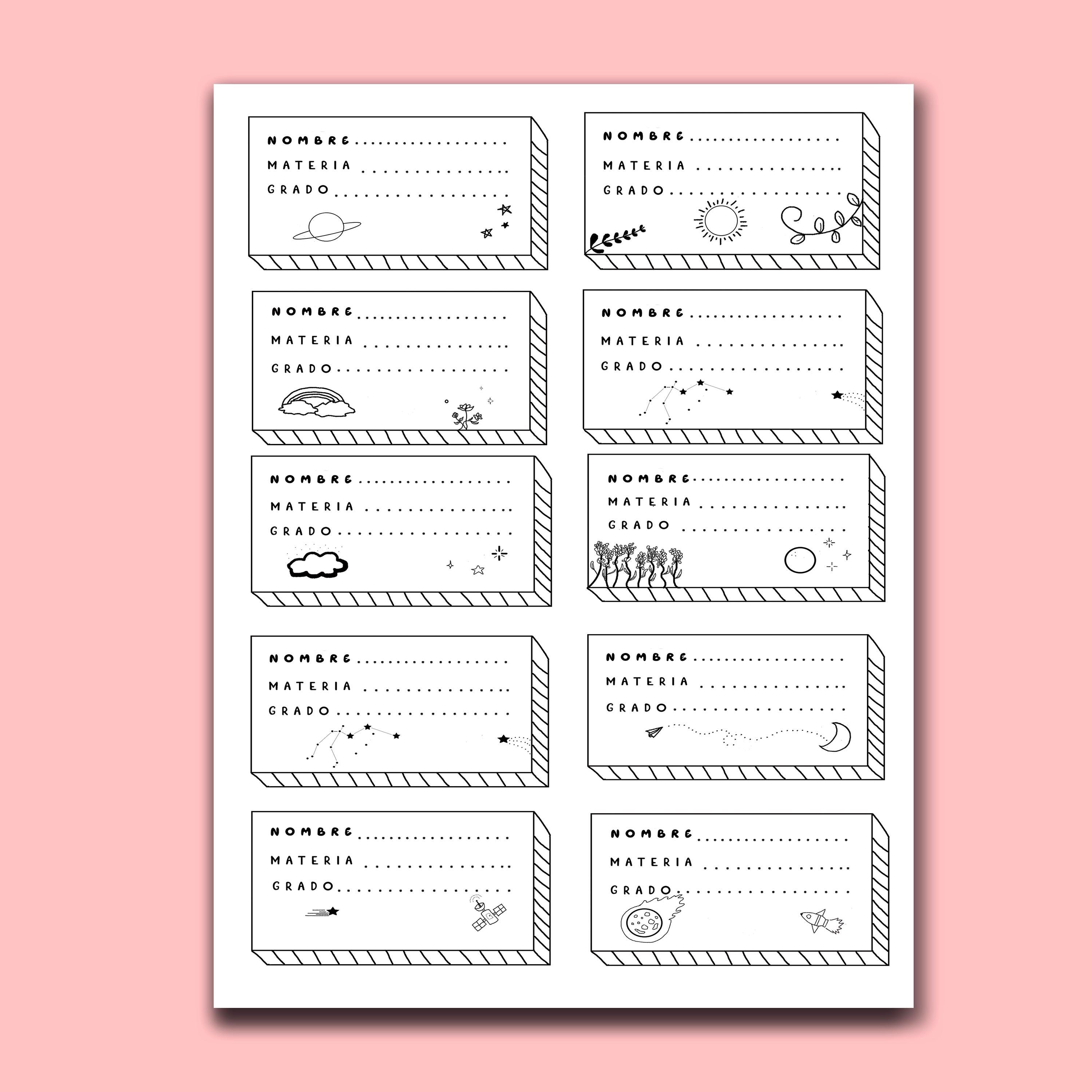 Minimalist School Printable Labels - Simple, Practical, Ready to Print ...
