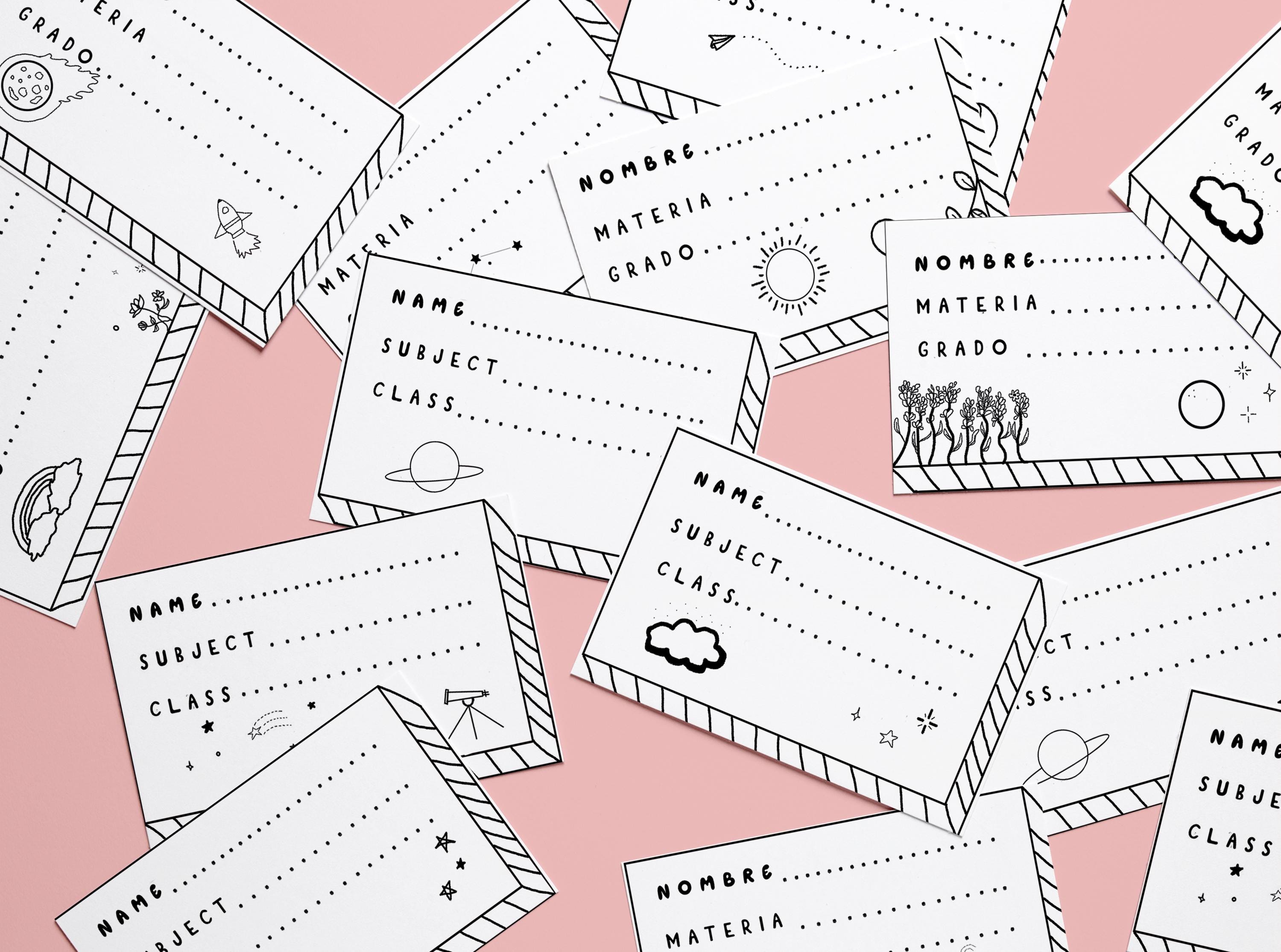 Minimalist School Printable Labels - Simple, Practical, Ready to Print ...