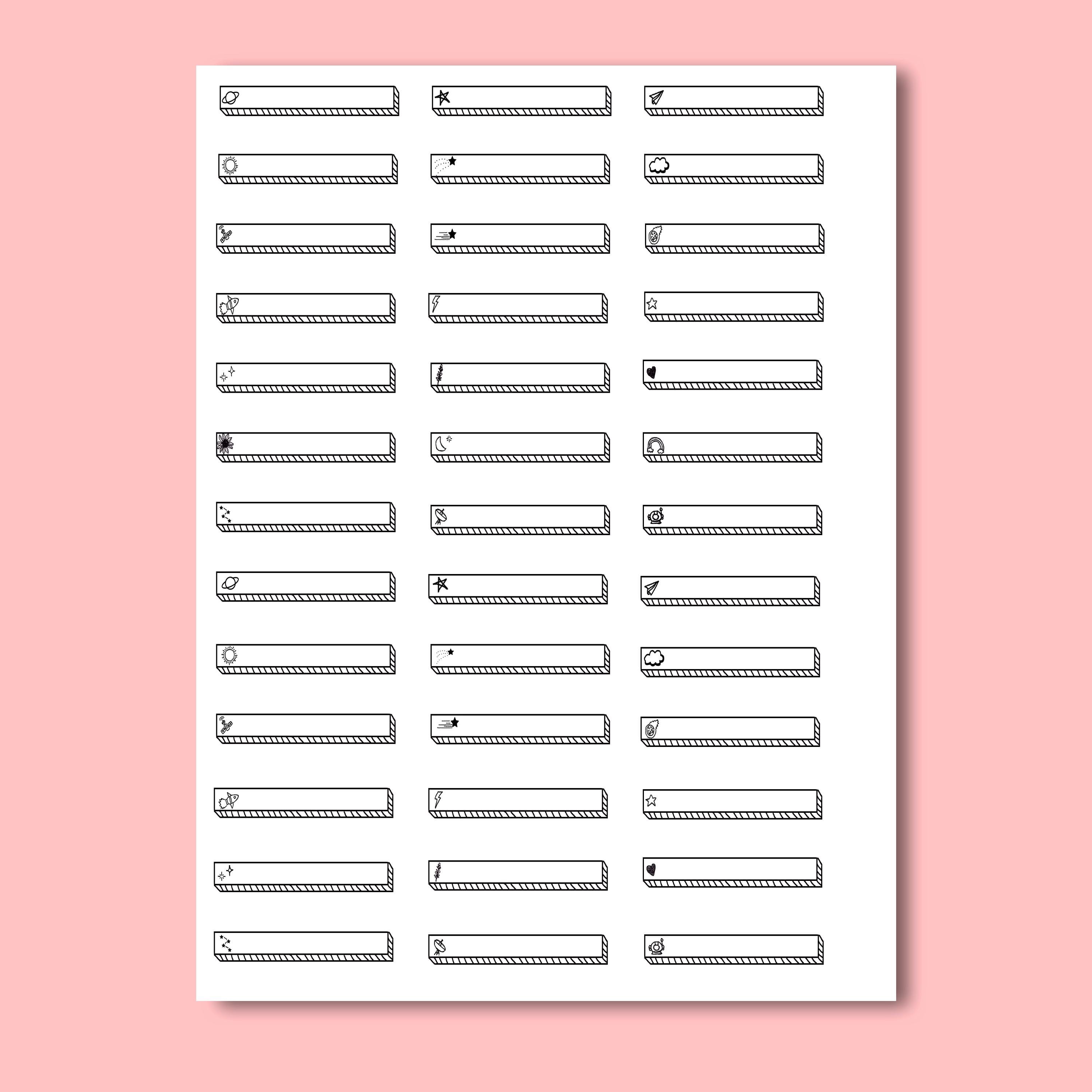 Minimalist School Printable Labels - Simple, Practical, Ready to Print ...