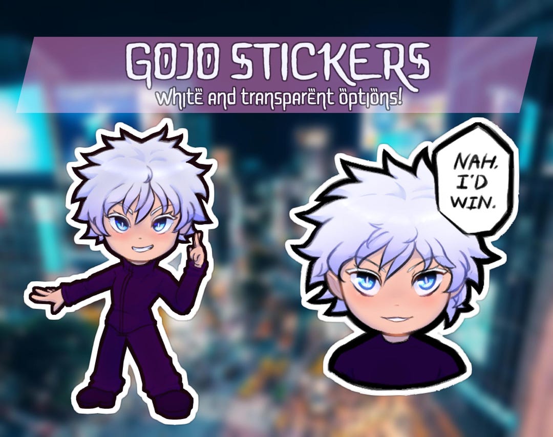SATORU GOJO Chibi Kiss-cut Stickers - Etsy